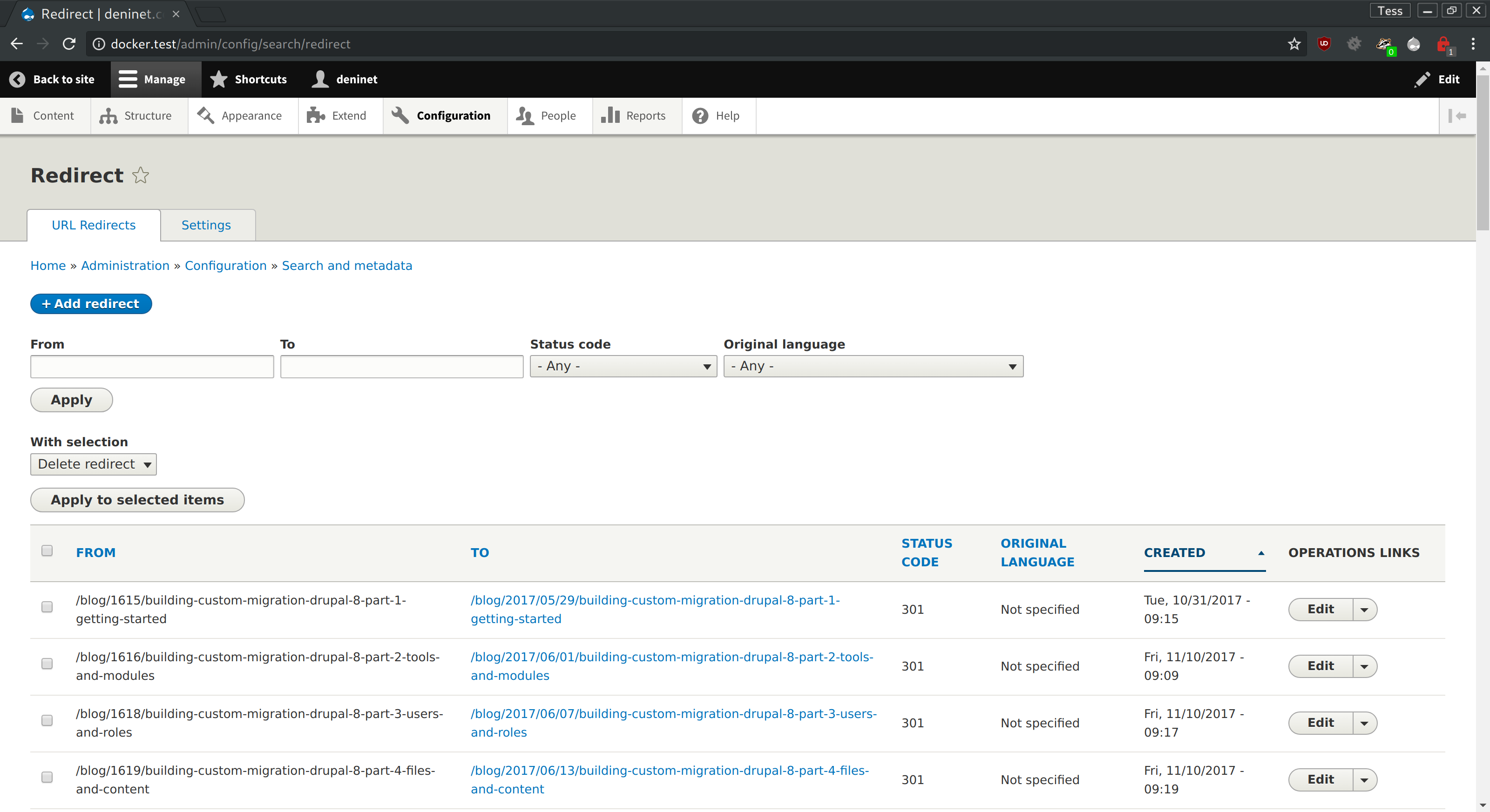 Migrating Path Aliases Into Drupal 8 Redirects Part 2